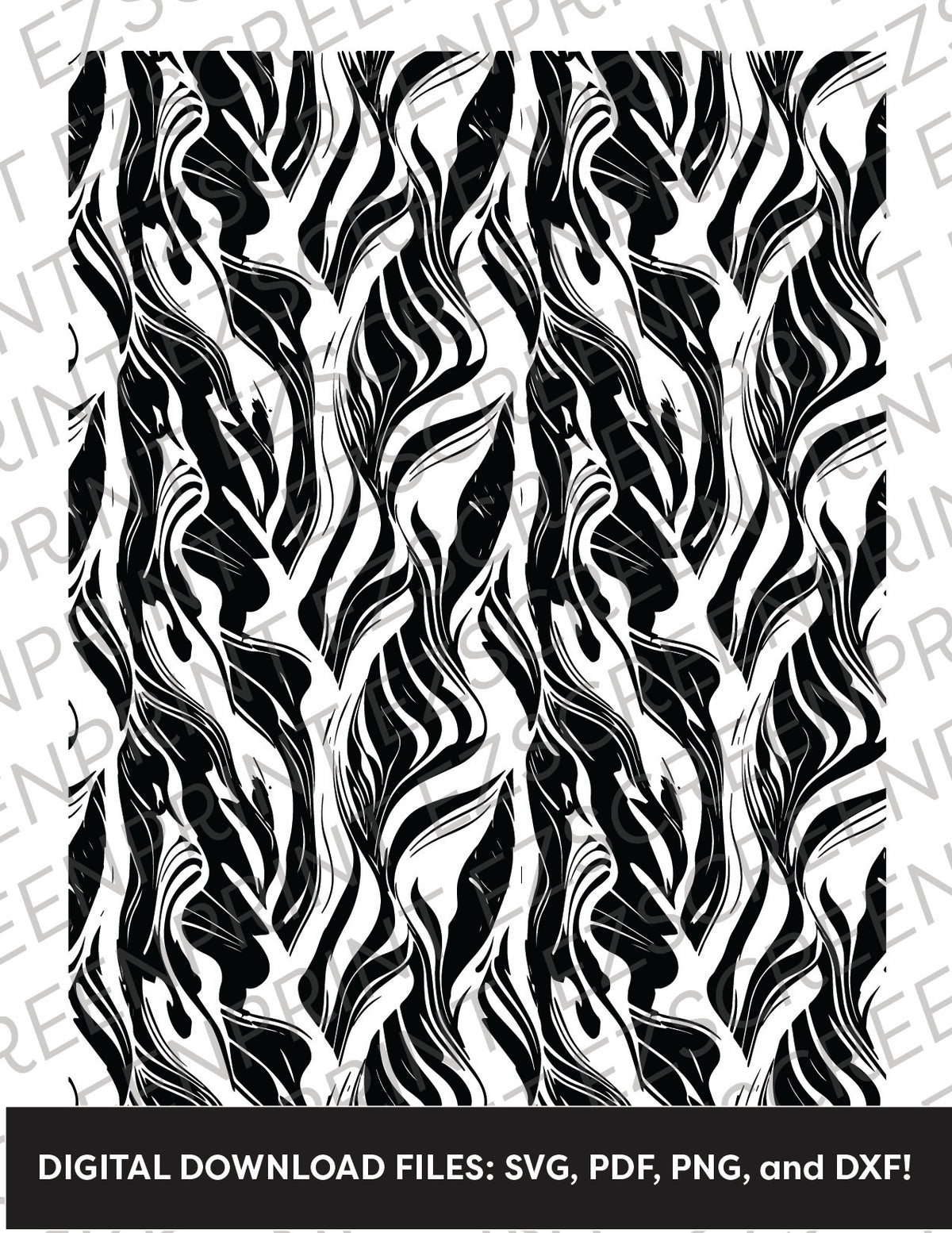 Polymer Clay Silk Screen Printing Stencil, Abstract Water Pattern ...