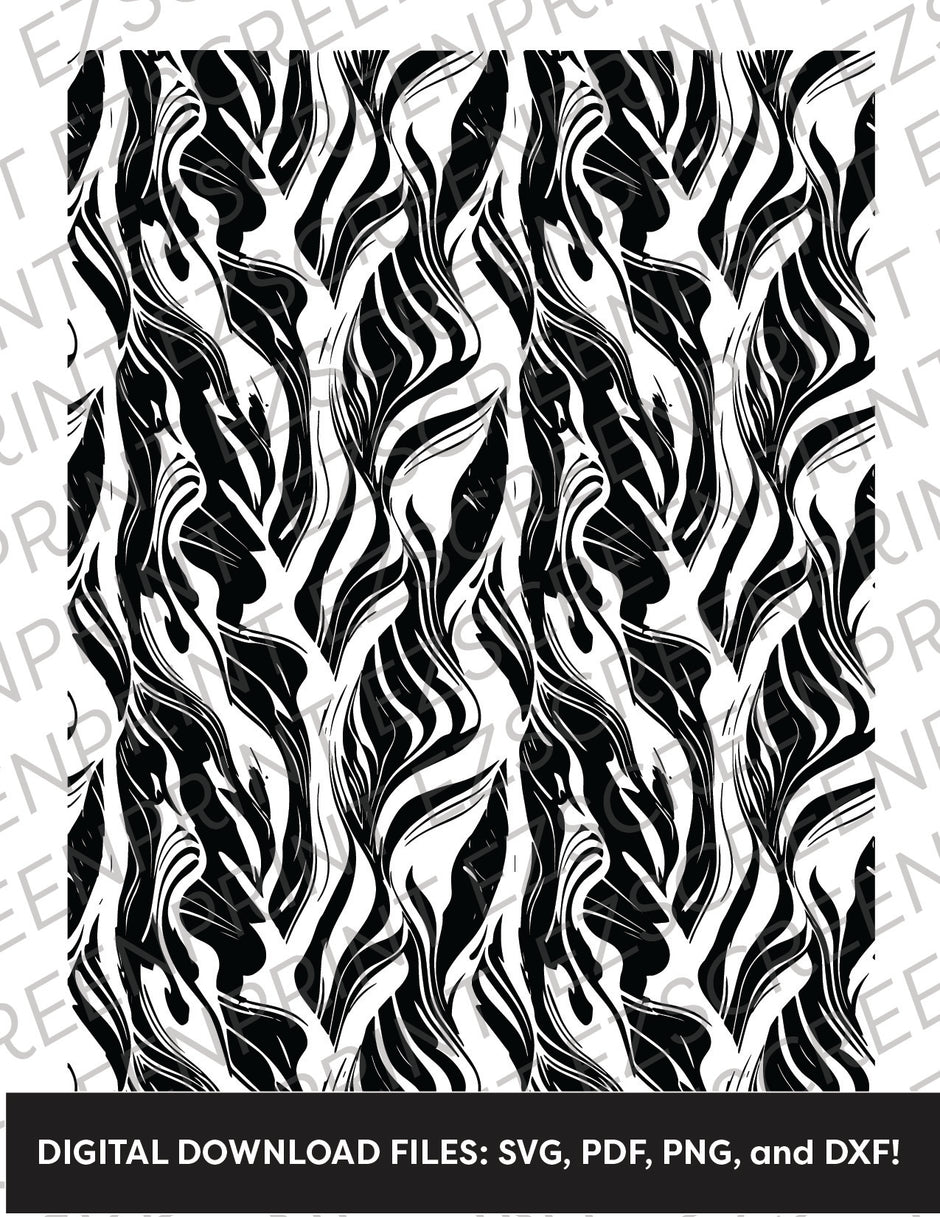 Polymer Clay Silk Screen Printing Stencil, Abstract Water Pattern ...
