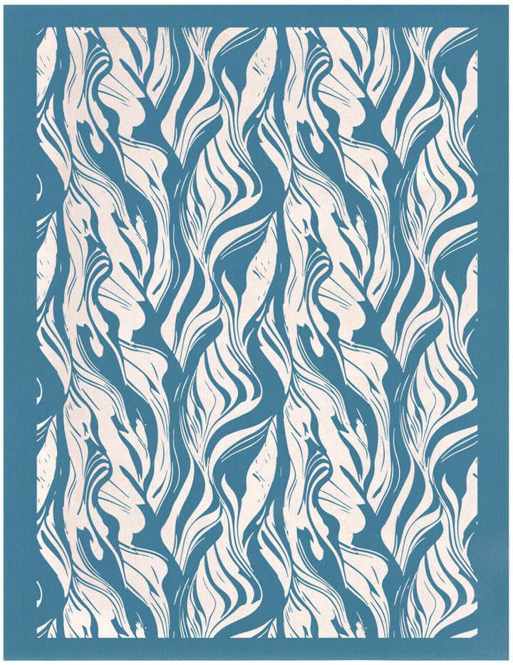 Polymer Clay Silk Screen Printing Stencil, Abstract Water Pattern ...