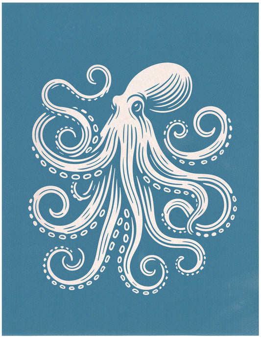 Polymer Clay Silk Screen Printing Stencil, Decorative Octopus ...