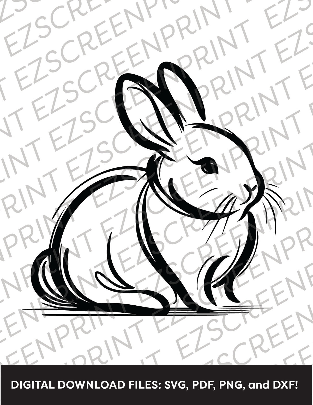 Polymer Clay Silk Screen Printing Stencil, Doodled Rabbit – EZScreenPrint