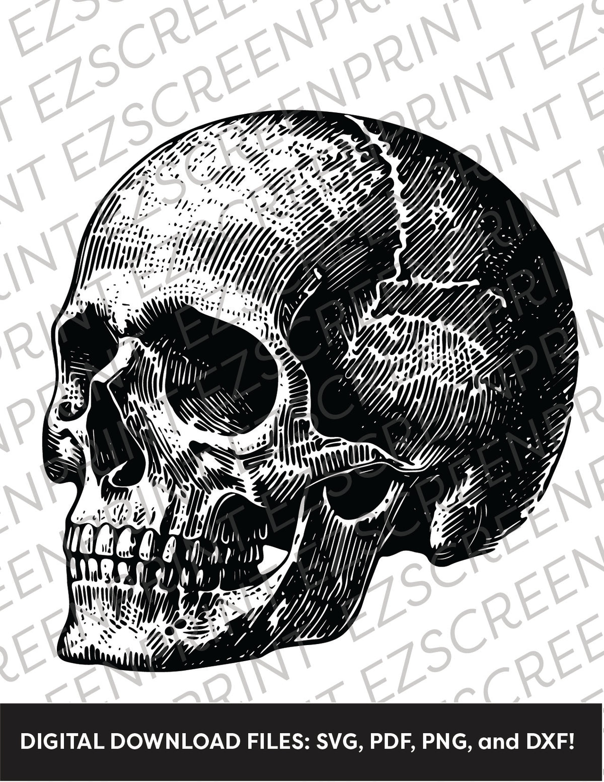 Polymer Clay Silk Screen Printing Stencil, Lithograph Skull – EZScreenPrint
