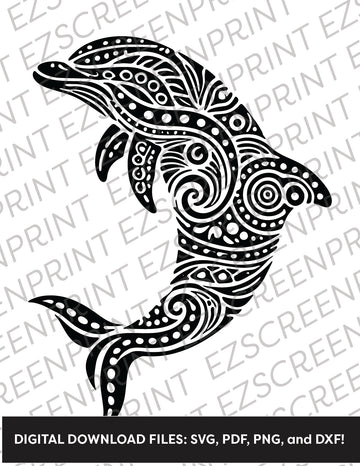 Polymer Clay Silk Screen Printing Stencil, Patterned Dolphin ...