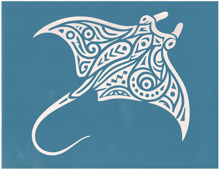 Polymer Clay Silk Screen Printing Stencil, Patterned Manta Ray ...