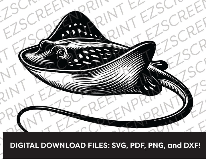 Polymer Clay Silk Screen Printing Stencil, River Stingray – EZScreenPrint