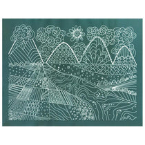 DIY Silk Screen Printing Stencil, Mountain & River Landscape Design ...