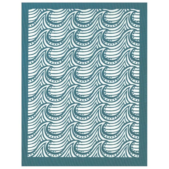 DIY Silk Screen Printing, Ready To Use Design Stencil Doodle Waves ...