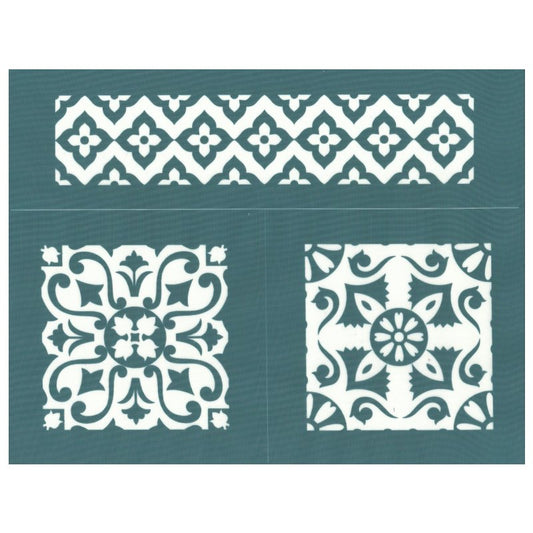 DIY Screen Printing, Tile Silk Screen Stencil Floral Design Coasters ...